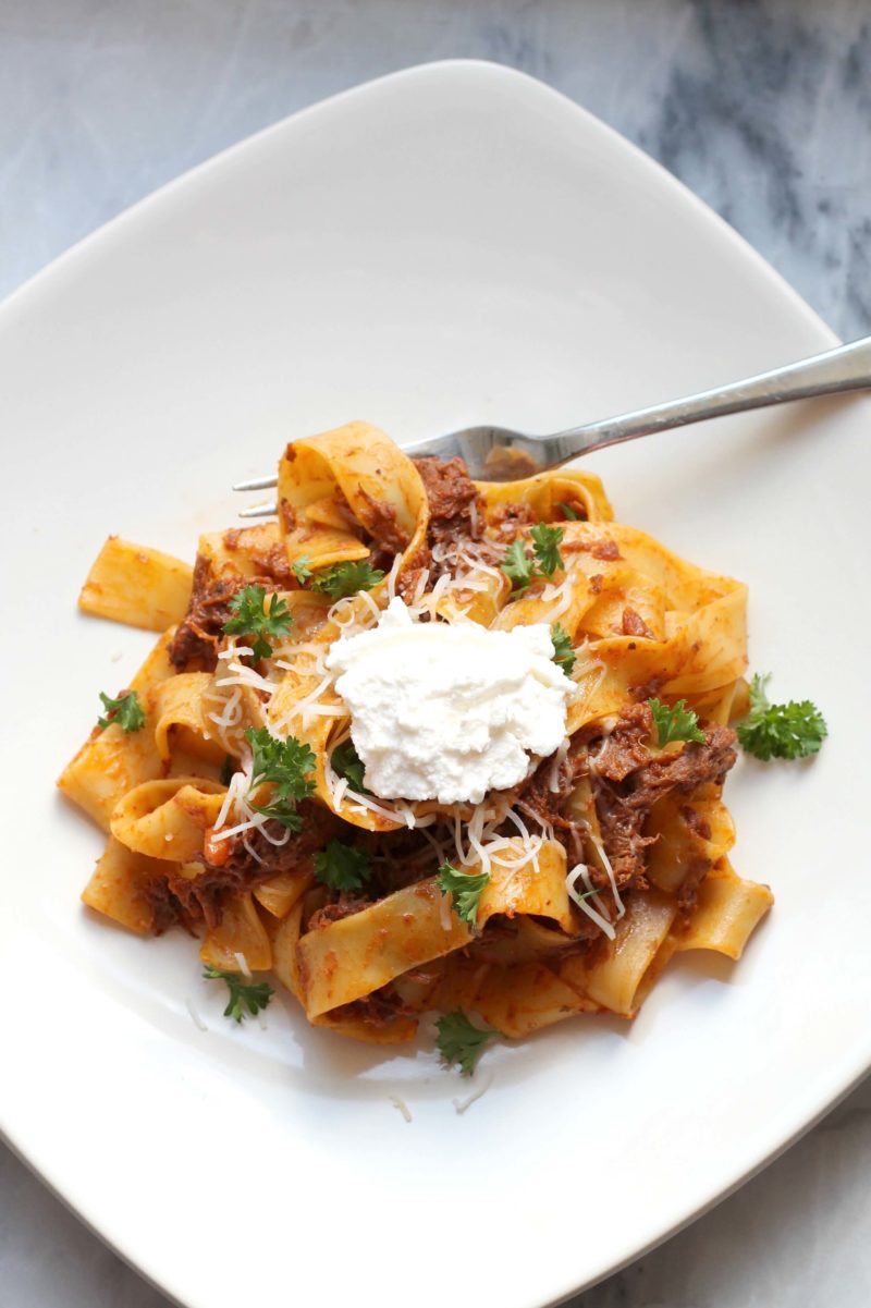 The Tradition of the Easy Meal: Slow Cooker Beef Ragu with Pappardelle ...