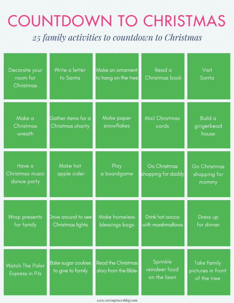 Little Lady Holiday Style & Countdown to Christmas Activities - Seven ...